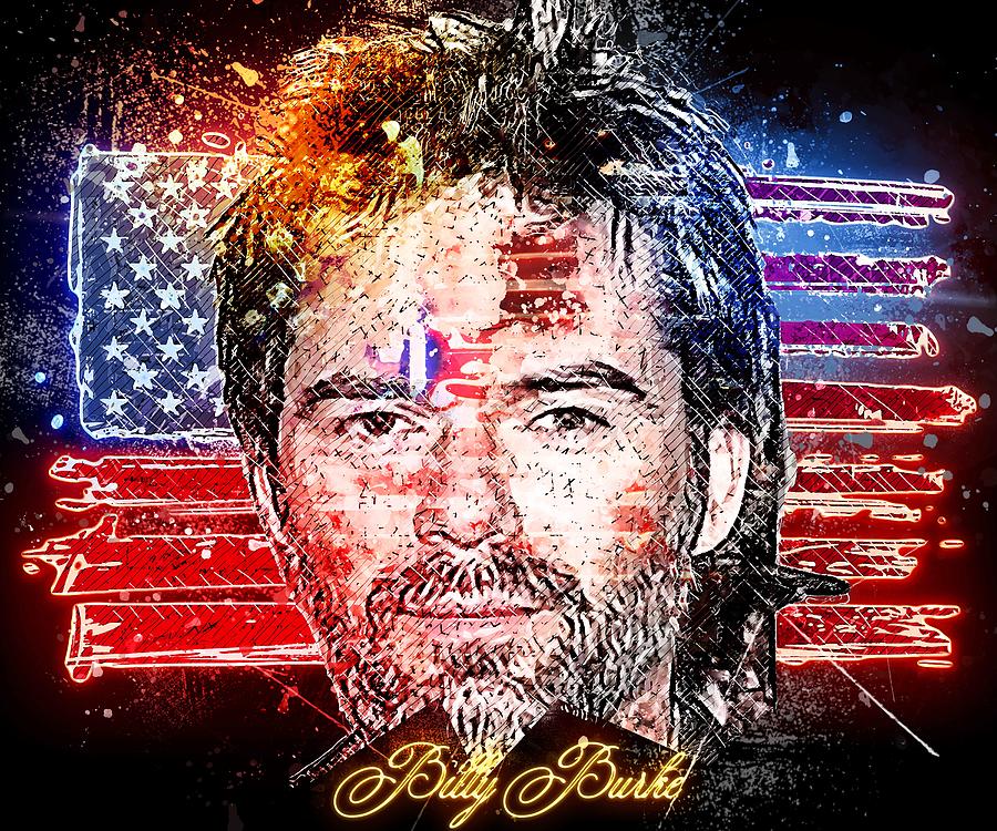 Celebrity Billy Burke Paint Oil Neon art Mixed Media by Luettgen Vidal ...