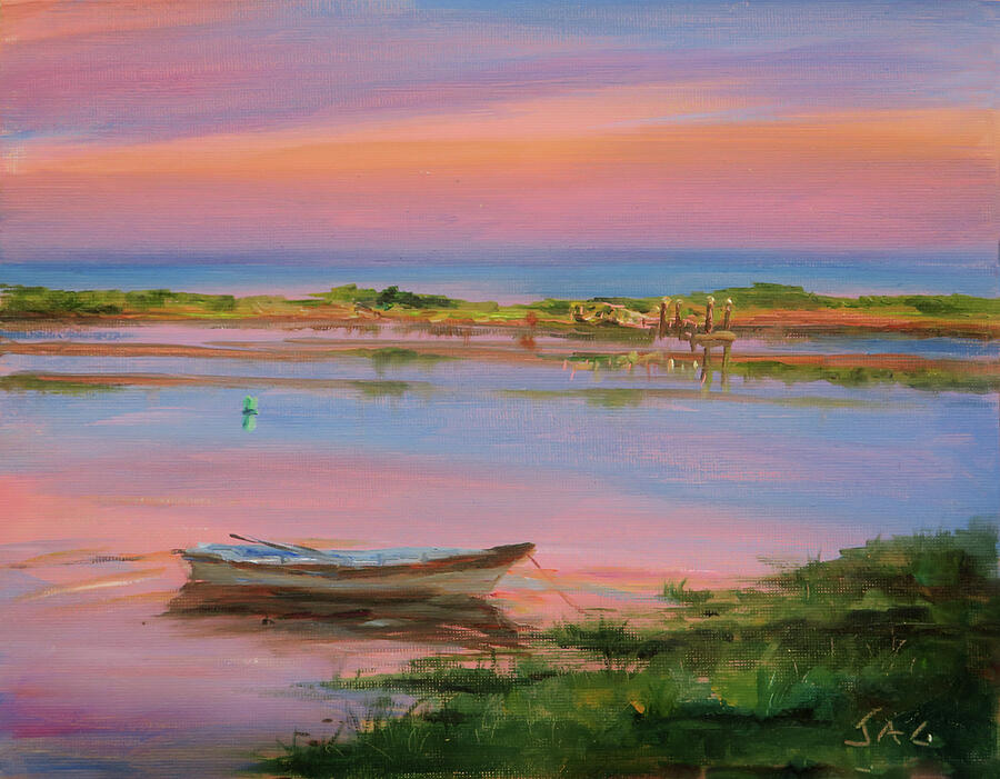 Centerville River Sunset Painting by Jonathan Guy Gladding JAG - Fine ...