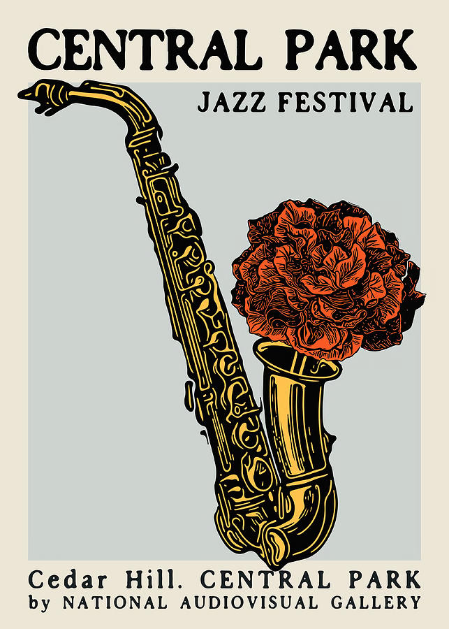 Central Park Jazz Festival Poster Painting by Bethany Rogers - Fine Art America