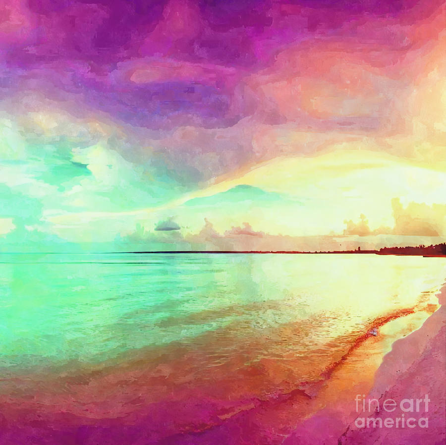 Chelem Beach View, Yucatan, Mexico Painting by Painted In Style - Fine ...