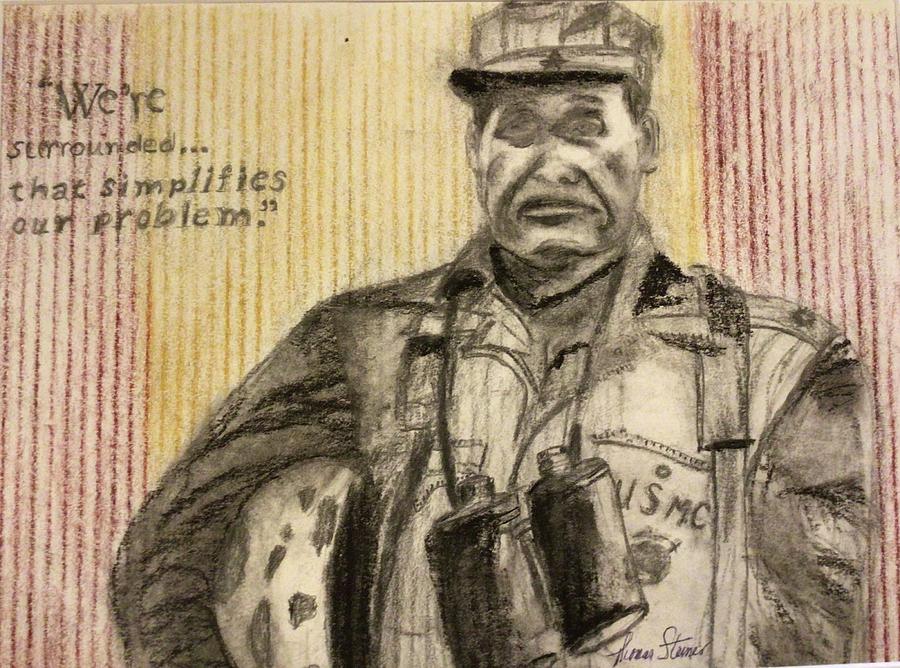 Chesty Puller Drawing by Tom Steiner - Fine Art America