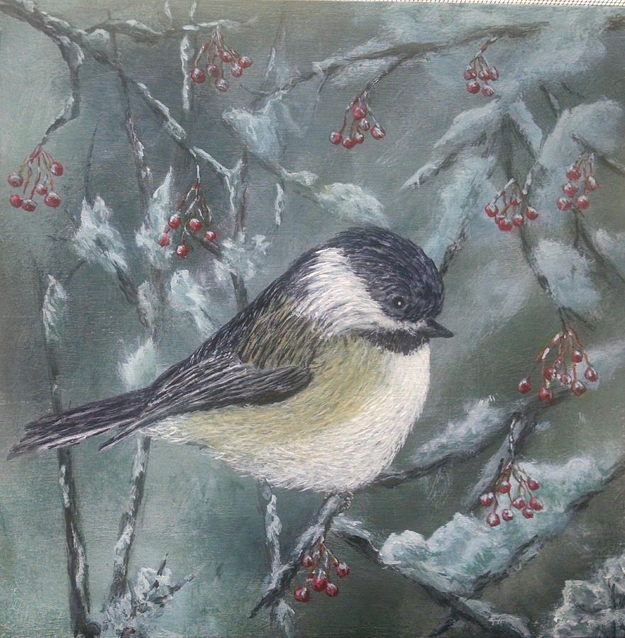 Chickadee Painting by Gary Adams - Fine Art America