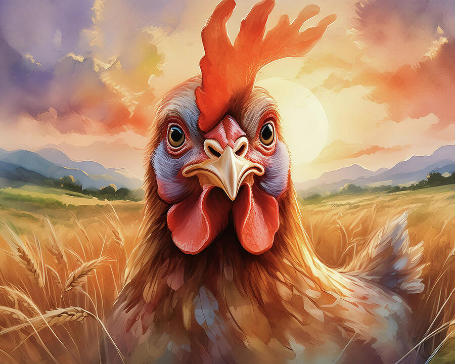 Chicken 3 Digital Art by Karen Slagle - Fine Art America