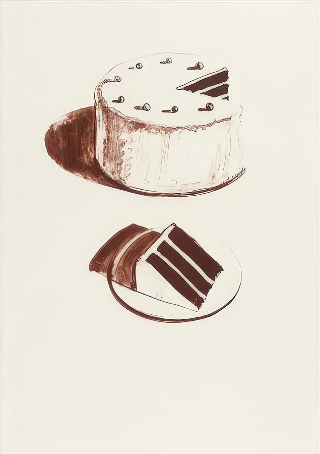 Chocolate cake - Wayne Thiebaud Painting by Wayne Thiebaud - Fine Art ...