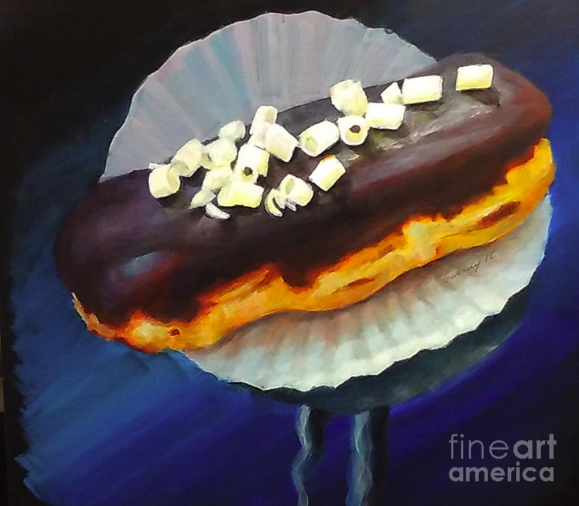 Chocolate Eclair by artist Rick Enbody Painting by Rick Enbody - Pixels