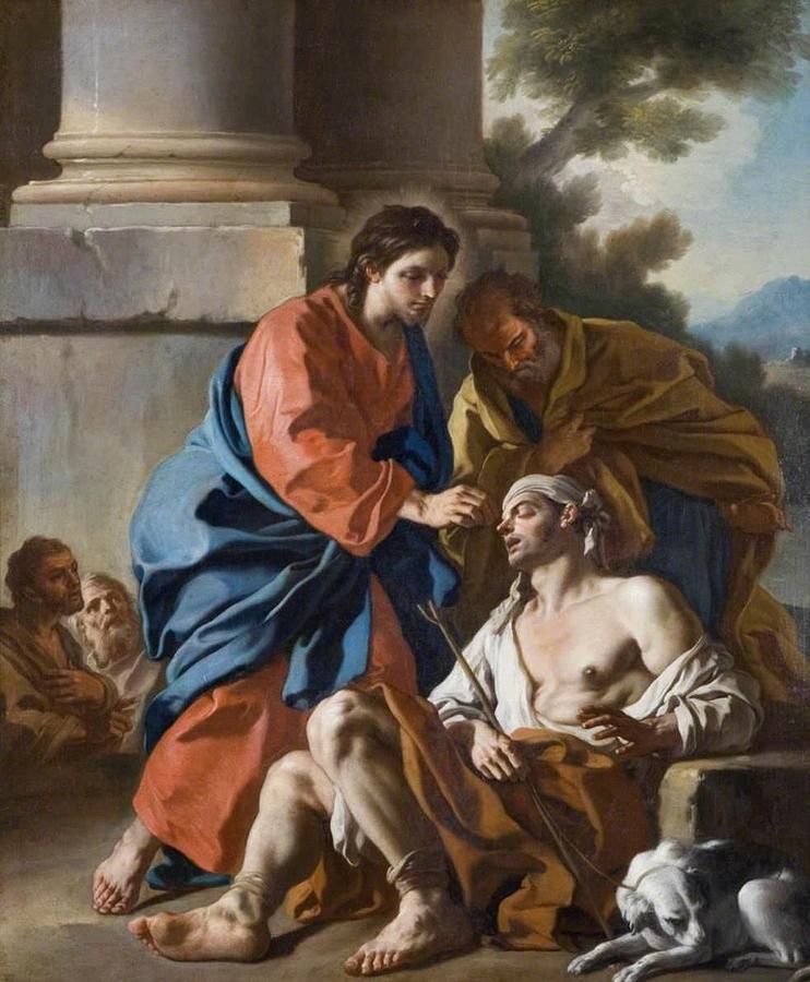 Christ healing the Blind Man Painting by FrancescodeMura | Pixels