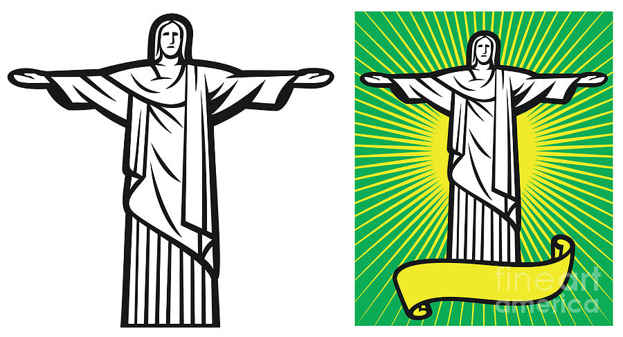 Christ the Redeemer statue in Rio de Janeiro, Brazil Digital Art by ...