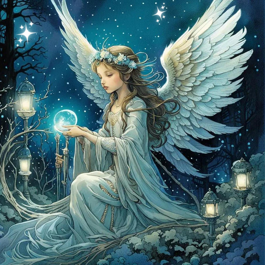 Christmas Angel Digital Art by Aleksandra Ivankovic Mazzuka - Fine Art ...