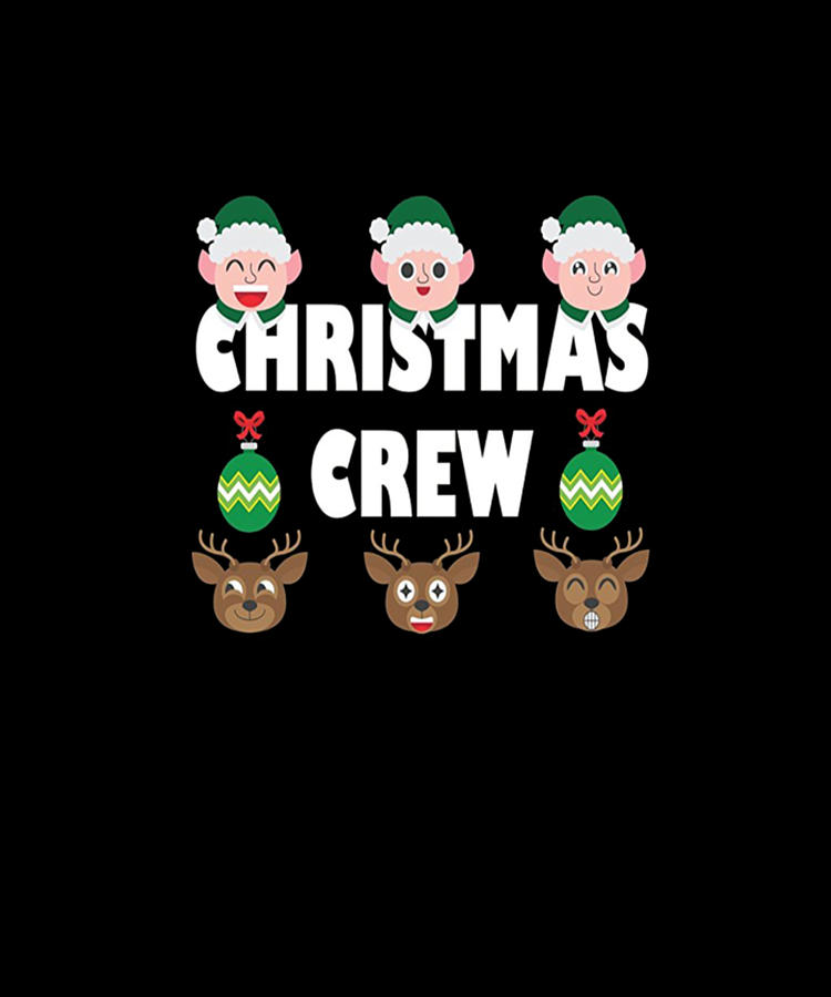 Christmas Crew Elf Reindeer Digital Art By Tinh Tran Le Thanh Fine Art America