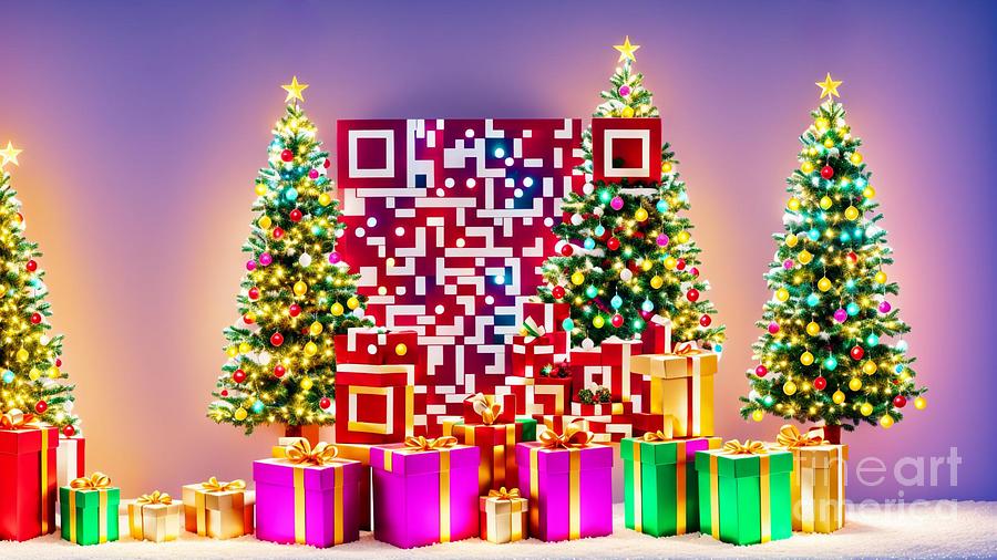 Christmas Trees and Gifts QR Code ART - Scan to Unlocks Musical ...