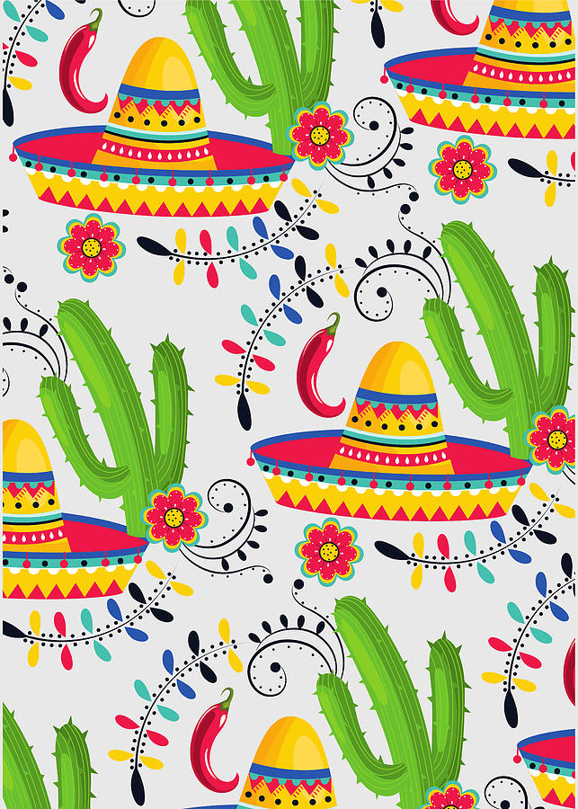Cinco de Mayo Pattern No3 Digital Art by Febraio Design - Pixels