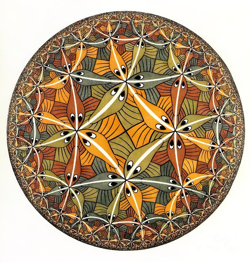 Circle Limit III by Maurits Cornelis Escher Painting by Mary Ian - Pixels Circle Limit III by Maurits Cornelis Escher Painting by Mary Ian - Pixels