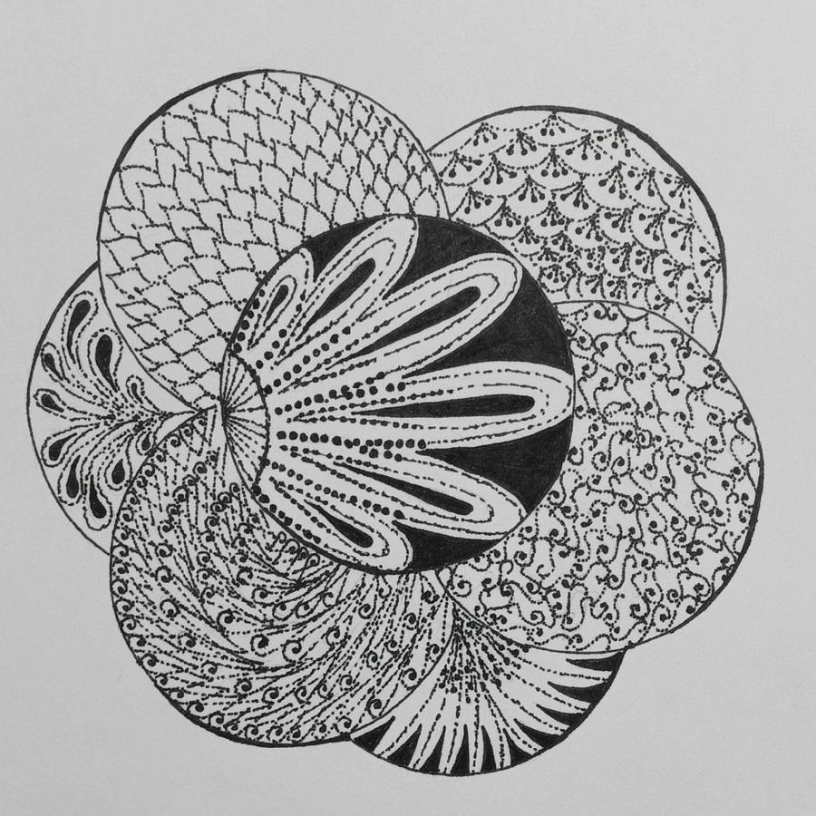 Circle Pattern Drawing by Joyita Deka - Fine Art America