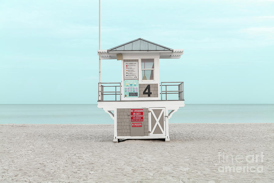 Clearwater Beach Florida Lifeguard Tower Four Photograph by Paul Velgos ...