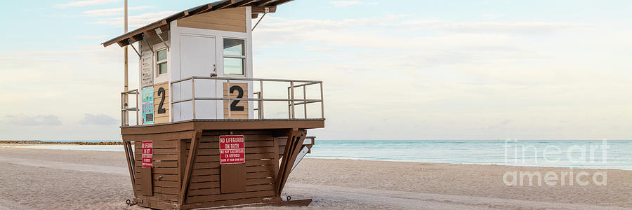 Clearwater Beach Florida Lifeguard Tower Two Panorama Photograph by ...