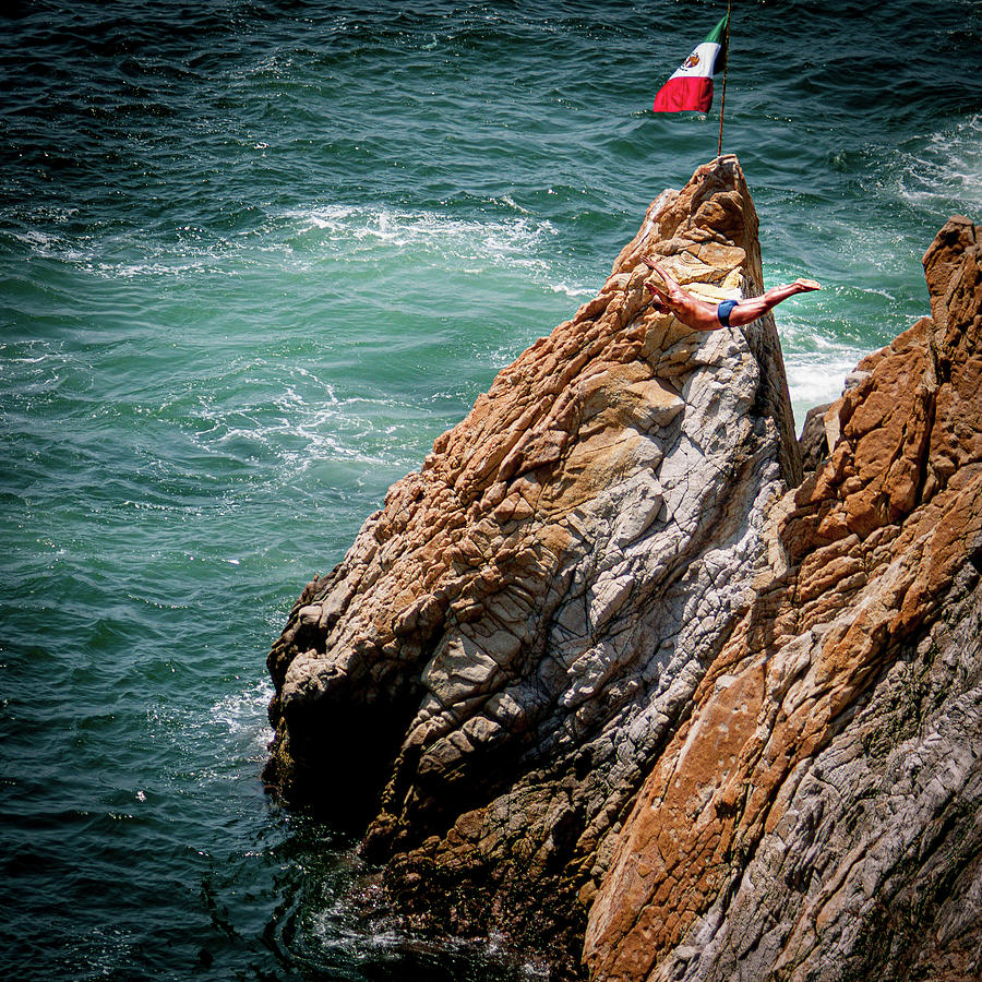 Cliff Diver flying.... Photograph by David Choate - Pixels