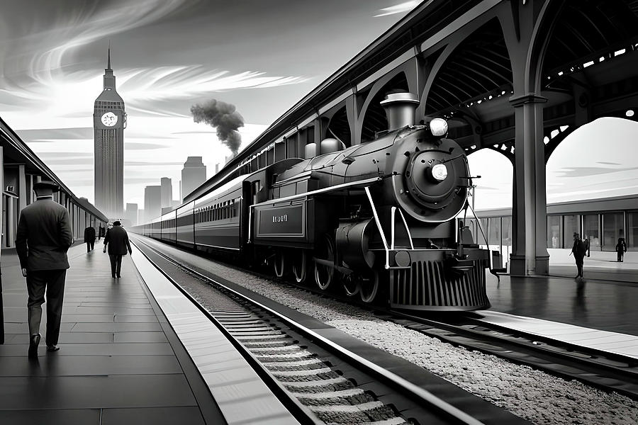 Clock Train Digital Art by Gabriel Cusmir - Fine Art America