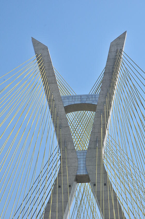 Close up of the top of the X of the Sao Paulo bridge Photograph by ...