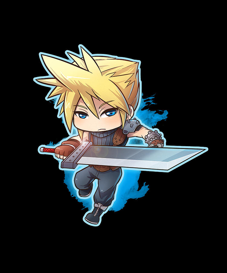 Cloud Chibi Painting by Dylan Az
