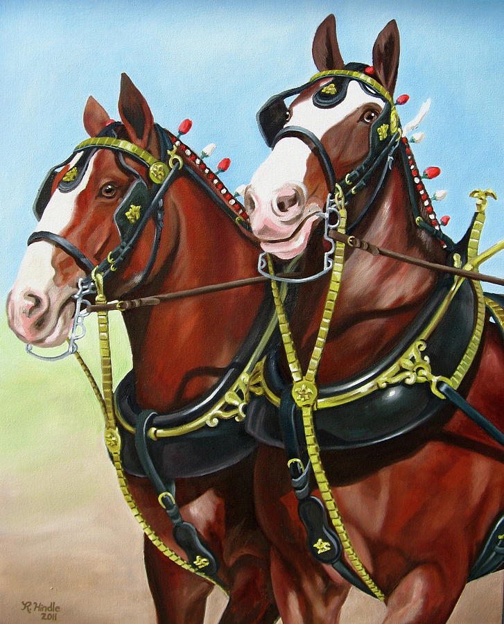 Clydesdale Team Painting by Rachel Hindle - Fine Art America