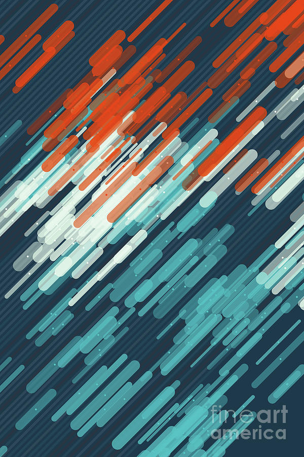 Coast Vector Rounded Rectangles Pattern Vertical Digital Art by Frank ...