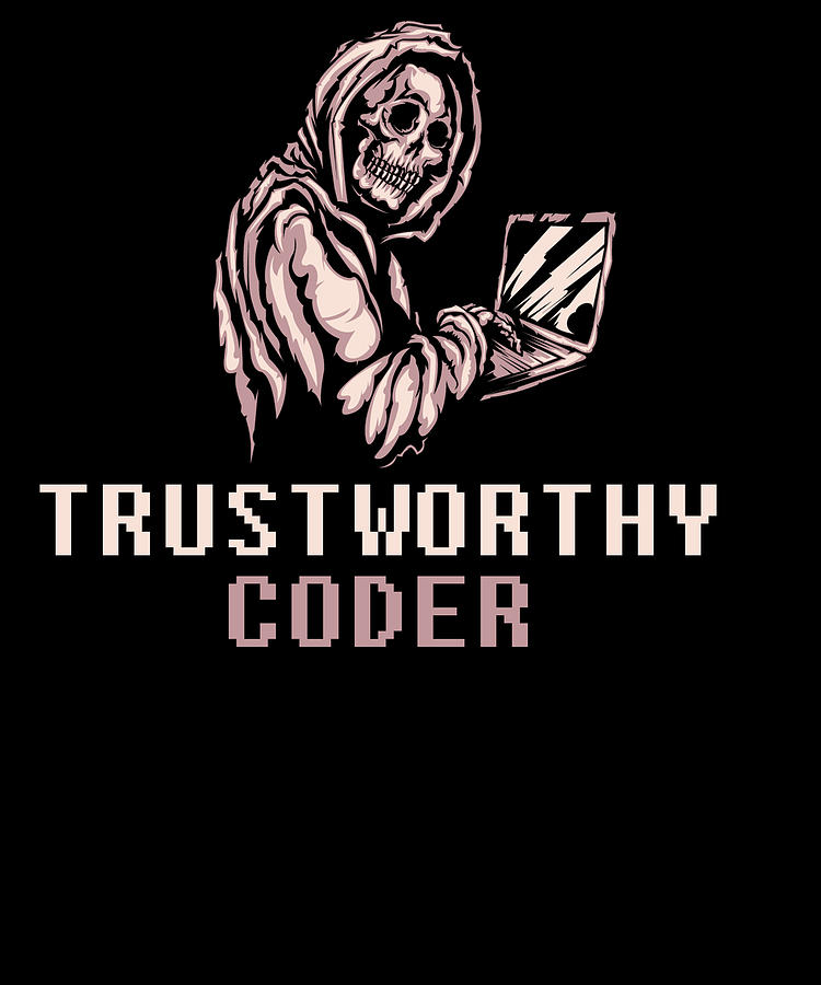 Coder Skull Developer Software Engineer Coding Programmer Digital Art By Crazy Squirrel Fine