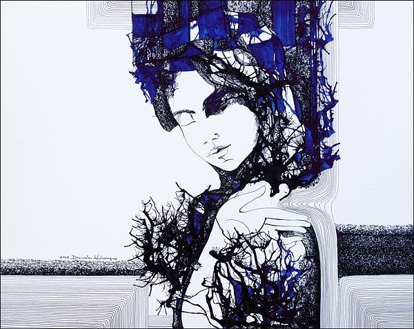 Cold Portrait Drawing by Daniela Huhurez - Pixels