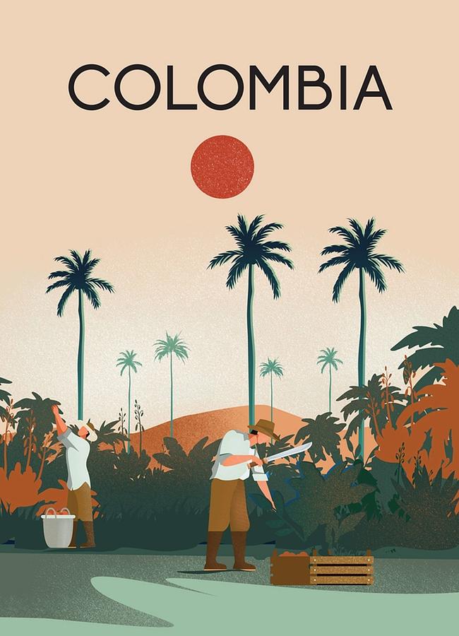 Colombia travel poster colombia Poster Digital Art by Kailani Smith ...