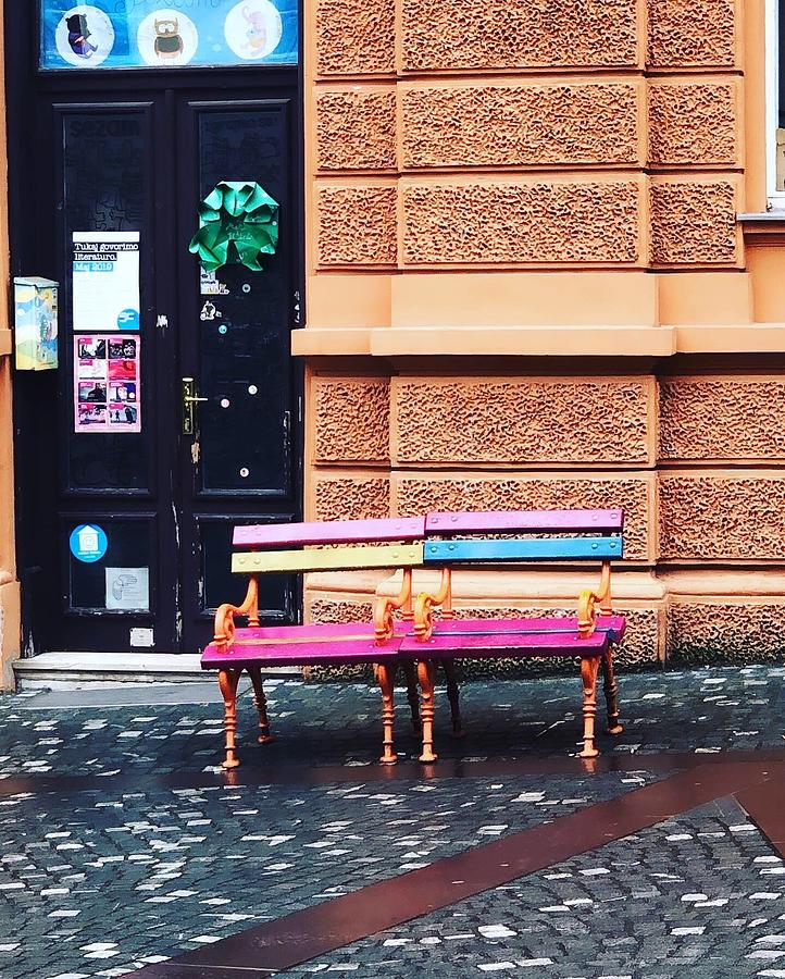 Colorful bench Photograph by Samar Kandalaft - Fine Art America