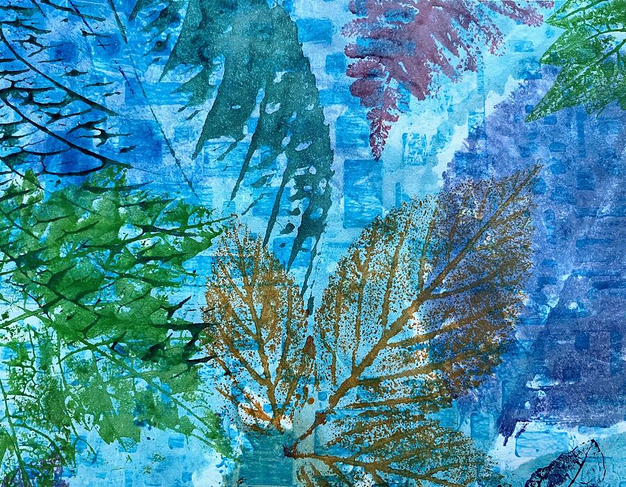 Colorful Leaf Patterns Painting by Joyce Clair - Fine Art America