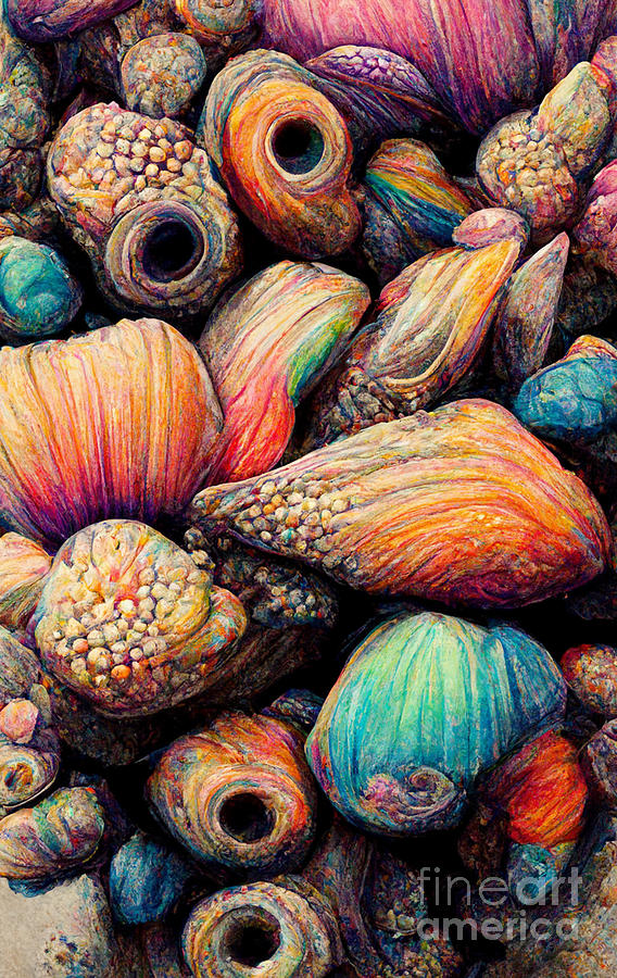 Colorful shells Digital Art by Sabantha - Fine Art America