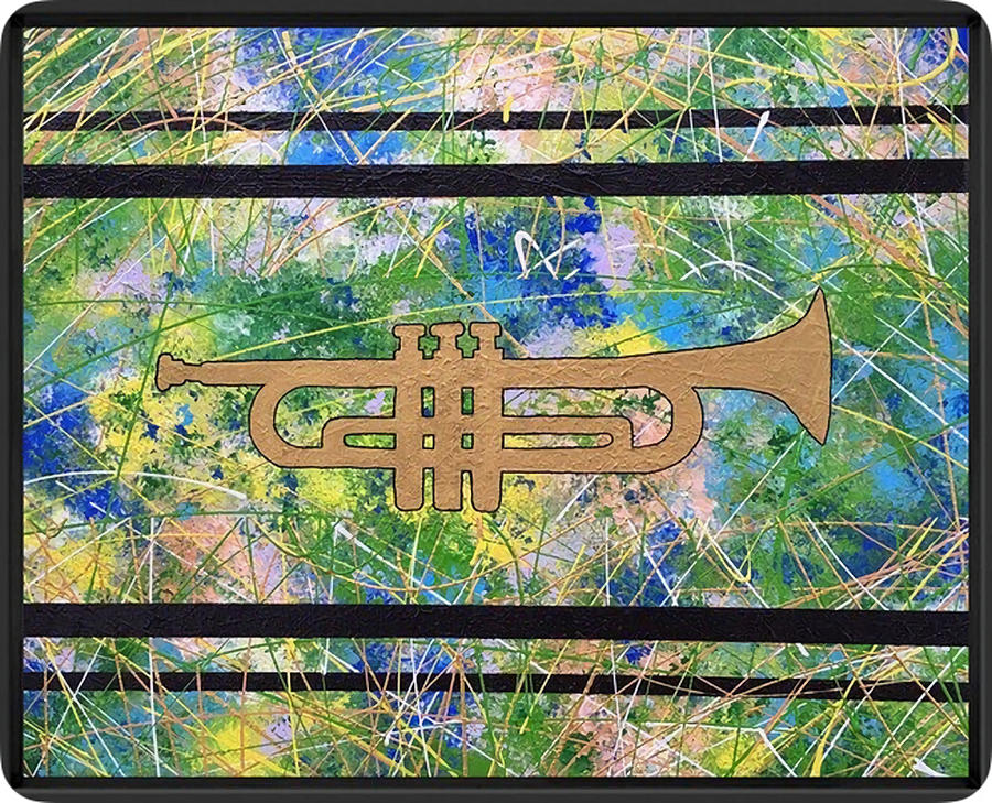 Colorful Trumpet Painting Poster Painting by Lee Jasmine - Fine Art America