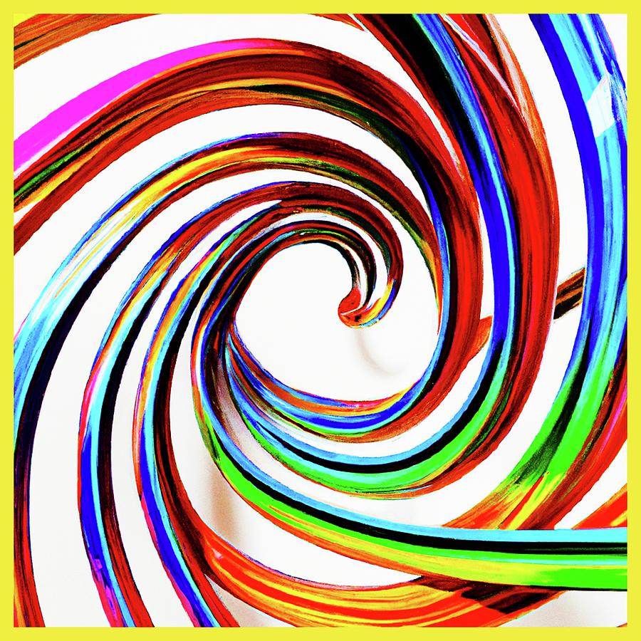 Colorful Twisting Vortex Pattern Digital Art by Pattern Designs - Fine ...