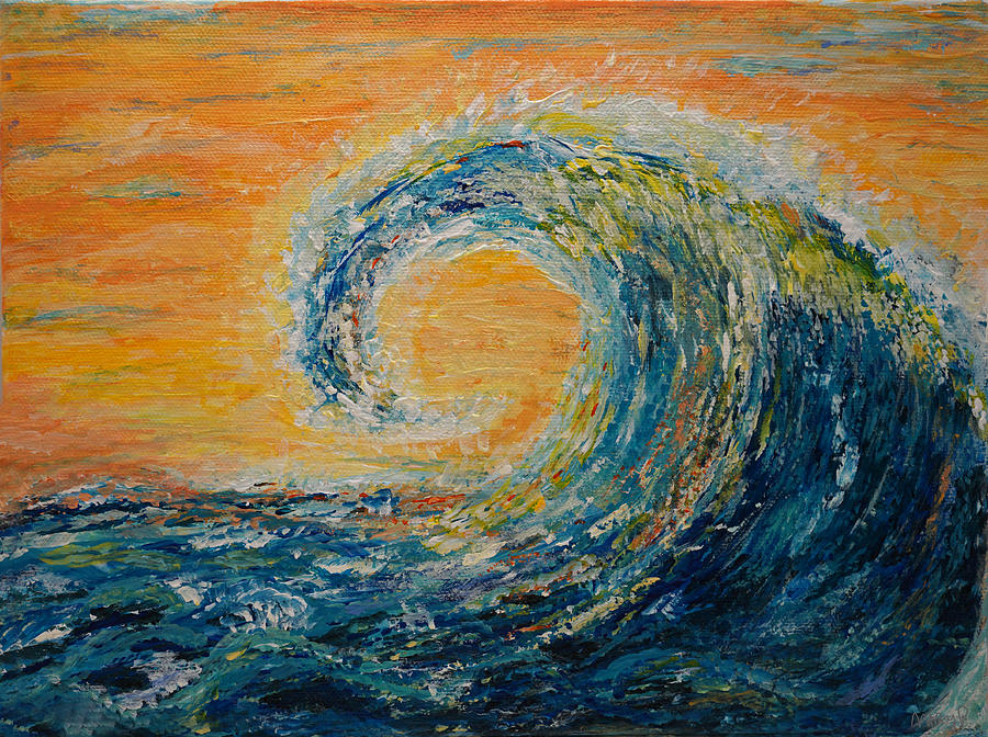 Colorful Wave Original Painting by Mary Samek - Fine Art America