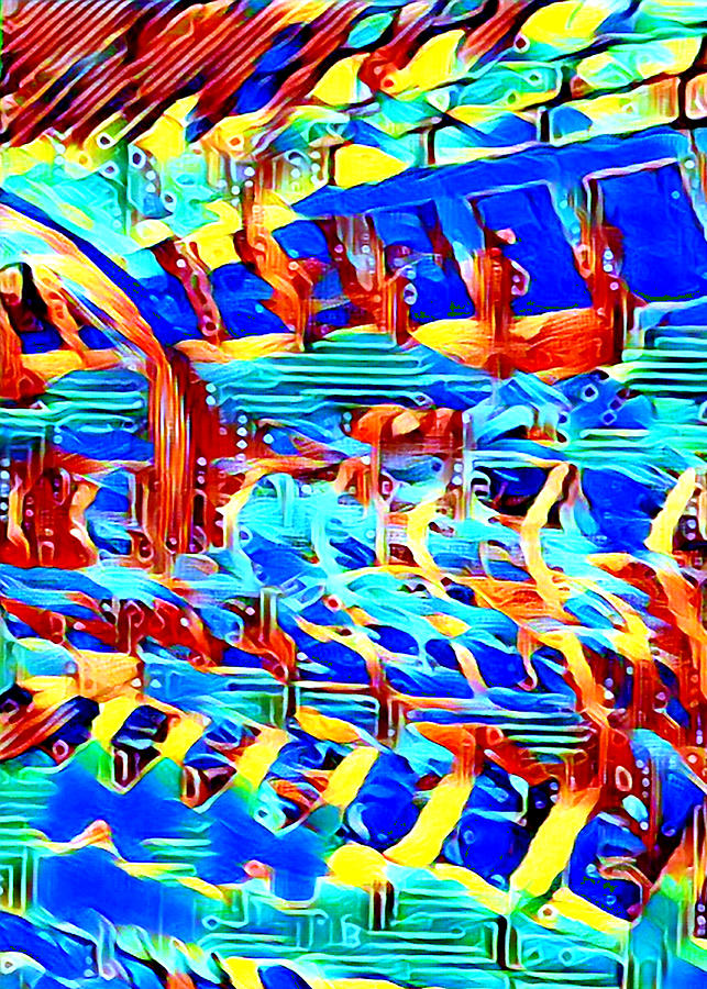 Colorstruck waves graffiti abstract Digital Art by Silver Pixie - Fine ...