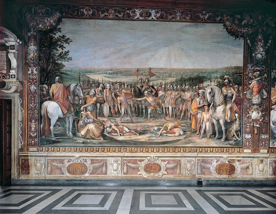 Combat of the Horatii and the Curiatii Painting by Giuseppe Cesari ...