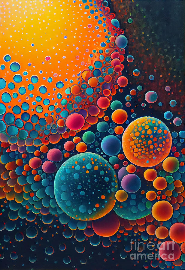 Complementary Bubbles Digital Art by Sabantha - Fine Art America