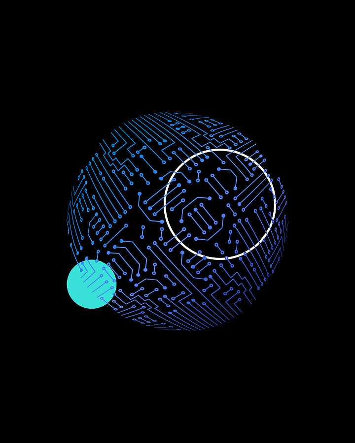 Computer Binary Sphere Computer Digital Art by Moon Tees | Fine Art America