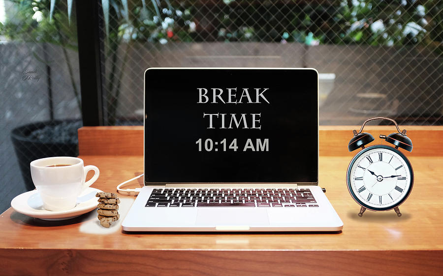 Computer Work Break Time Mixed Media by Sandi OReilly - Fine Art America