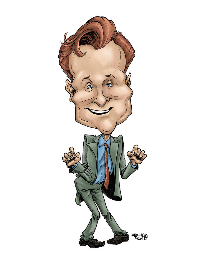 Conan O'Brien in color Drawing by Mike Scott - Pixels Merch