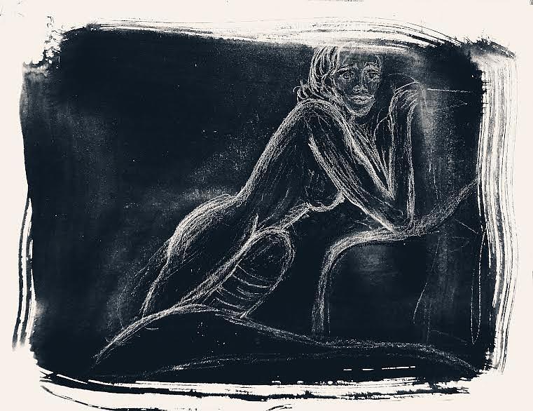 Contempation Drawing by Amy St Mikael - Pixels