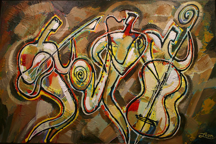 Cool Jazz Poster Painting by Lee Jasmine - Fine Art America