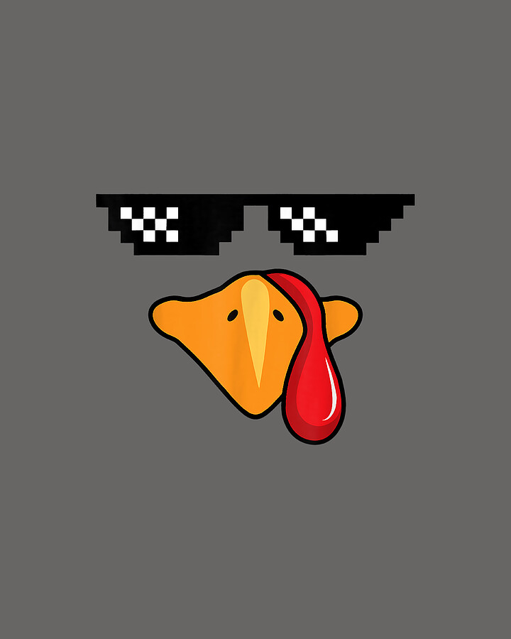 Coolest Turkey Face Sunglasses Thanksgiving Day for Kids Digital Art by ...