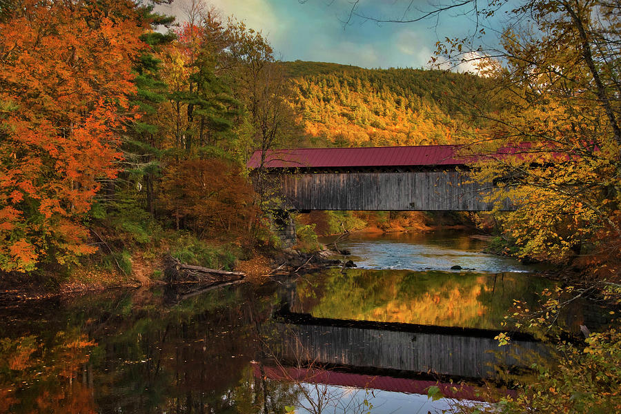 Coombs Covered Bridge in Autumn Photograph by Joann Vitali - Fine Art ...