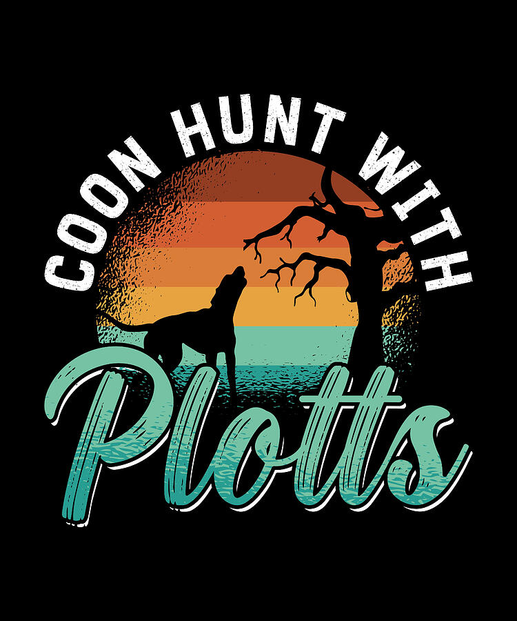 Coonhound Coon Hunt With Plotts Treeing Walker Digital Art by TShirtCONCEPTS Marvin Poppe - Fine ...