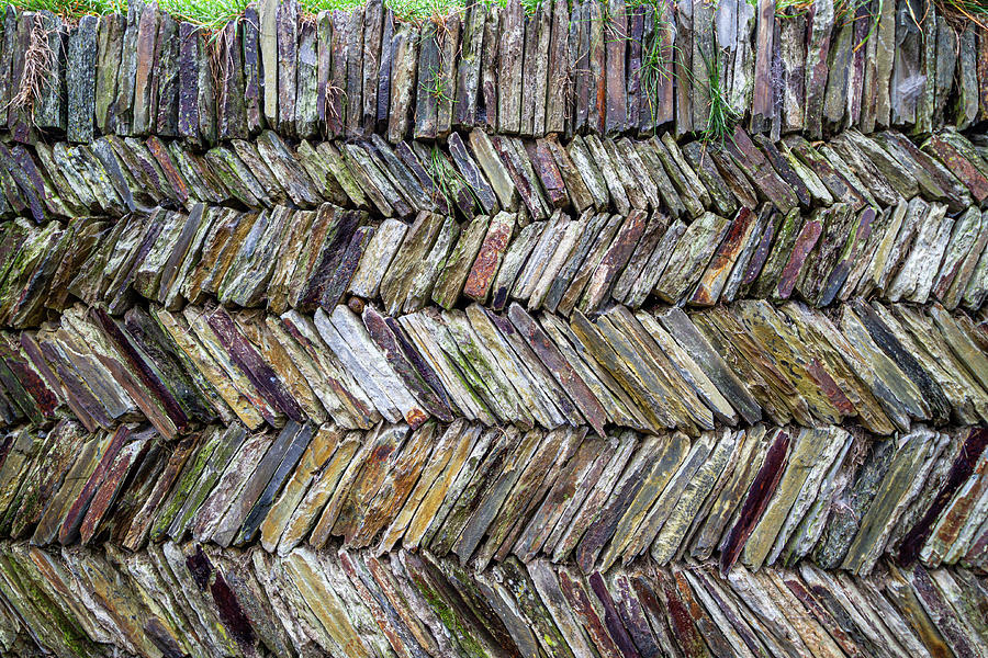 Cornish Herringbone Wall Photograph by Shirley Mitchell - Fine Art America
