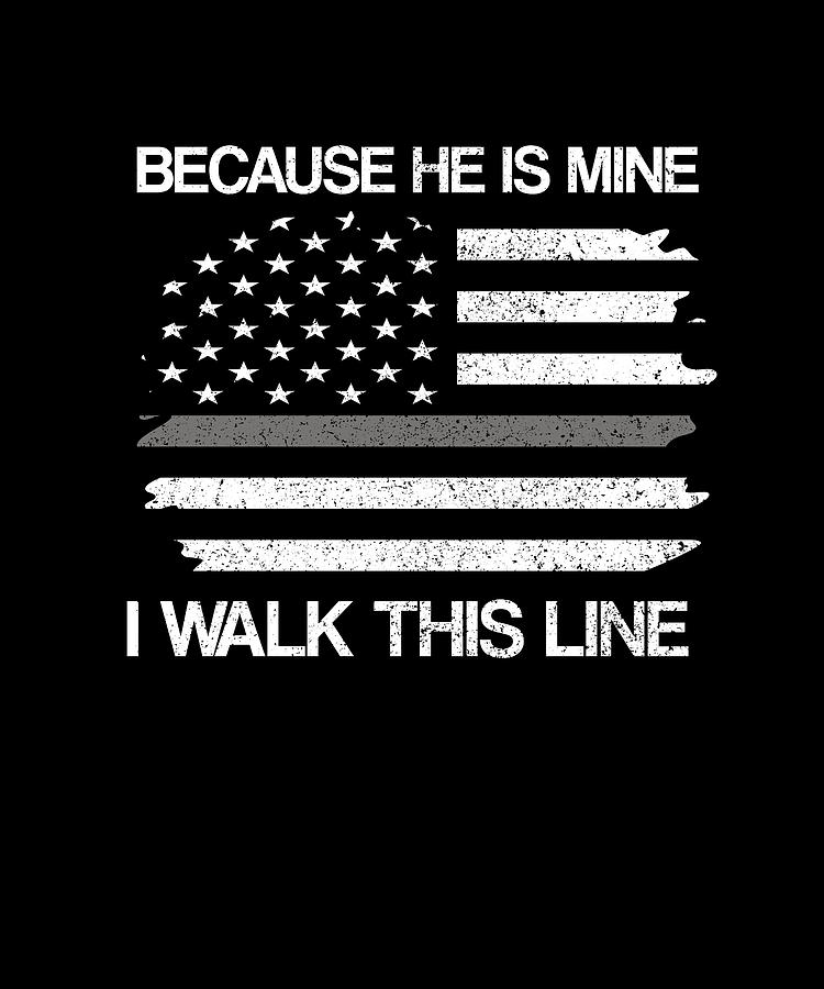 Correctional Officer Wife Silver Line Digital Art By Madeby Jsrg Fine