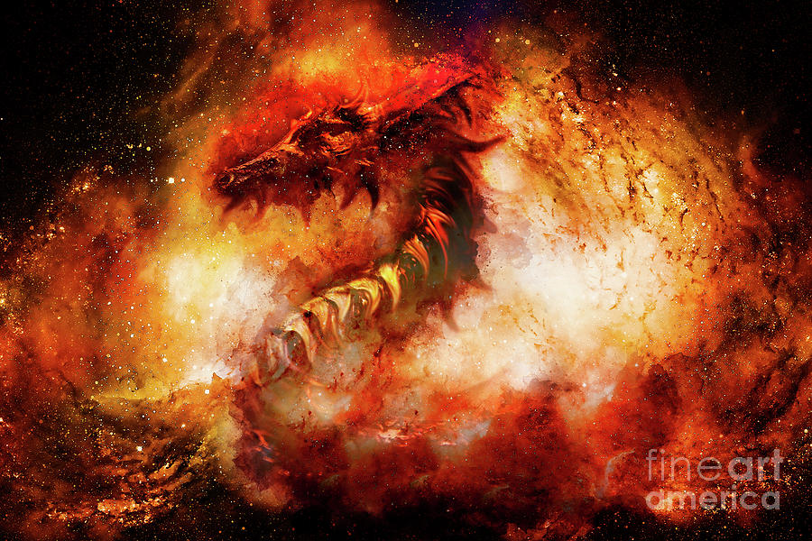 Cosmic dragon in space, cosmic abstract background Mixed Media by Jozef ... Cosmic dragon in space, cosmic abstract background Mixed Media by Jozef ...