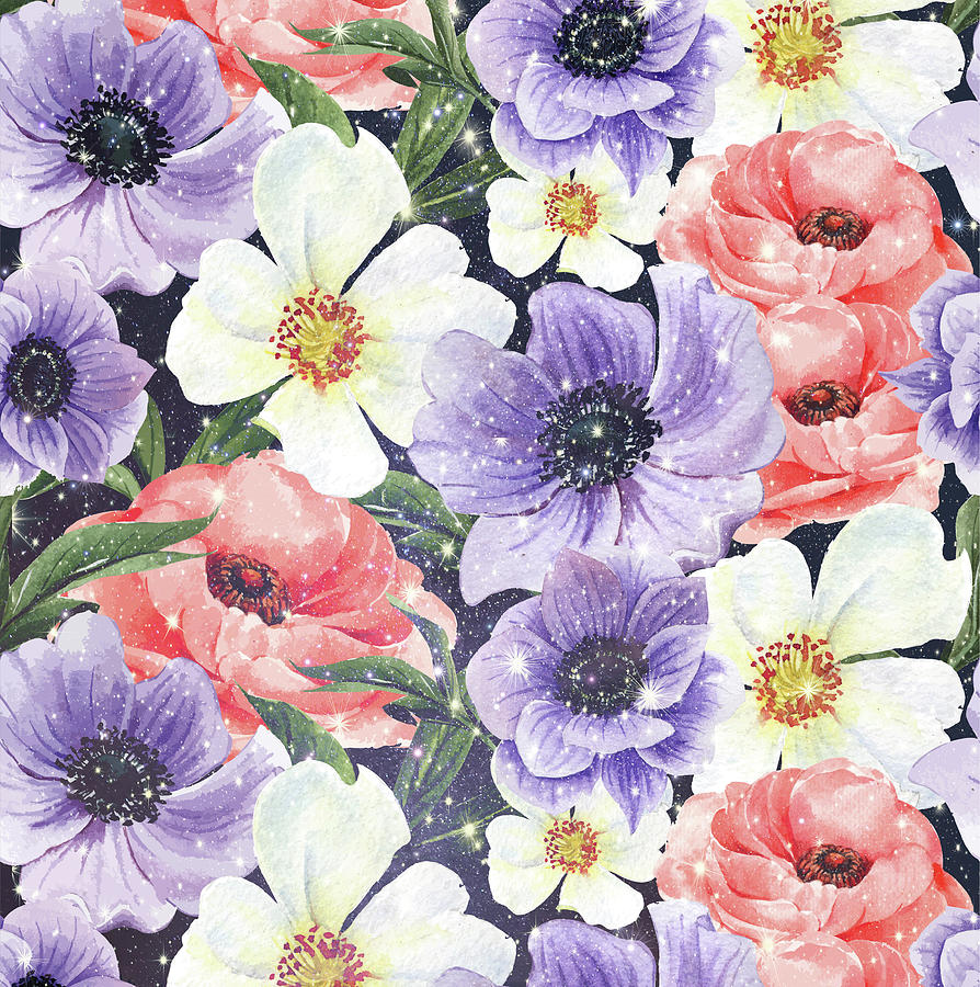 Cosmic Flowers VI Digital Art by Ly Design - Fine Art America