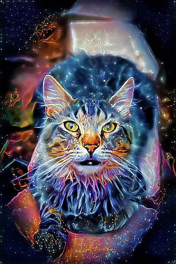 Cosmic Kitty Digital Art by James McCue | Fine Art America